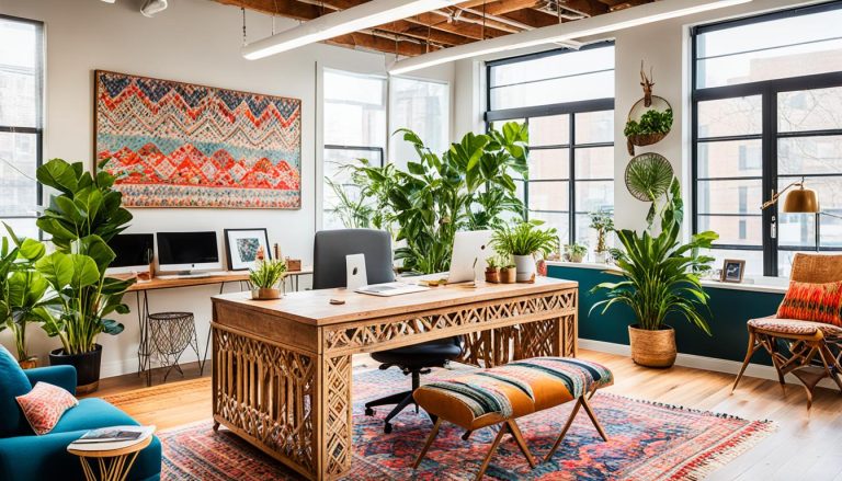 Artistic Bohemian Elements in Office Décor