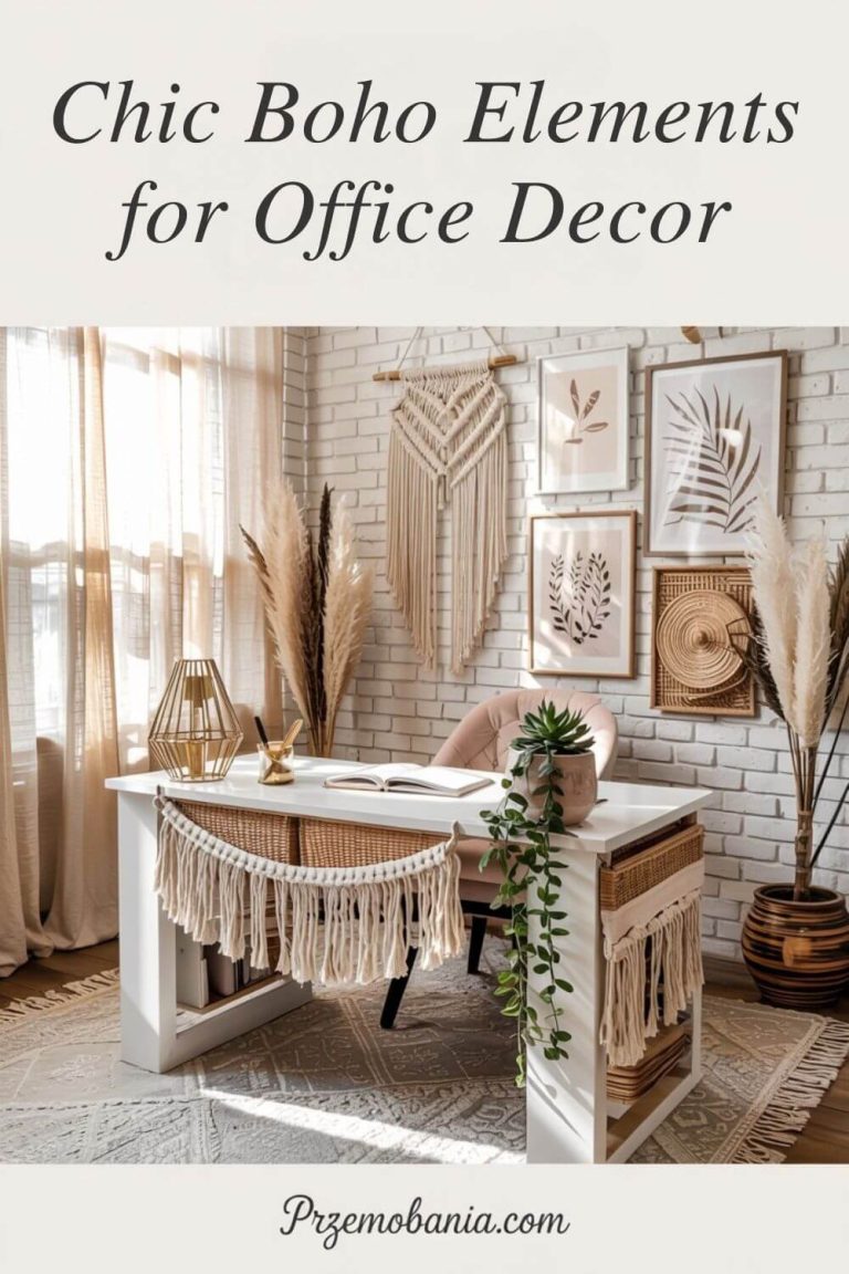 Chic Bohemian Elements for Office Décor