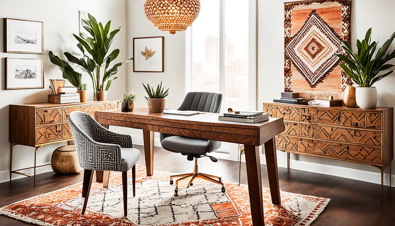Cozy and Chic Boho Office Décor