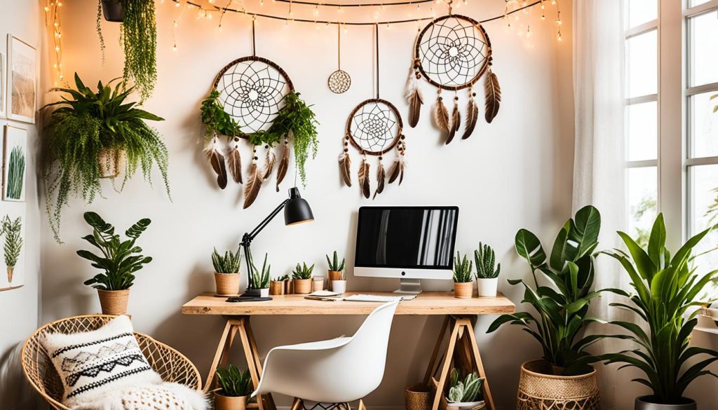Boho Office Décor for a Peaceful Workspace
