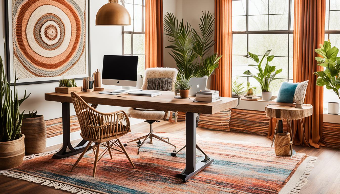 Chic Bohemian Elements for Office Décor