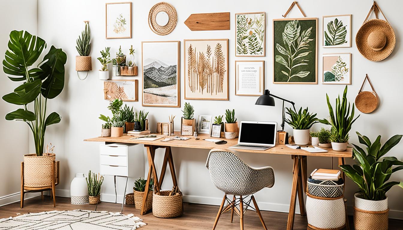 Boho Office Décor with a Modern Twist