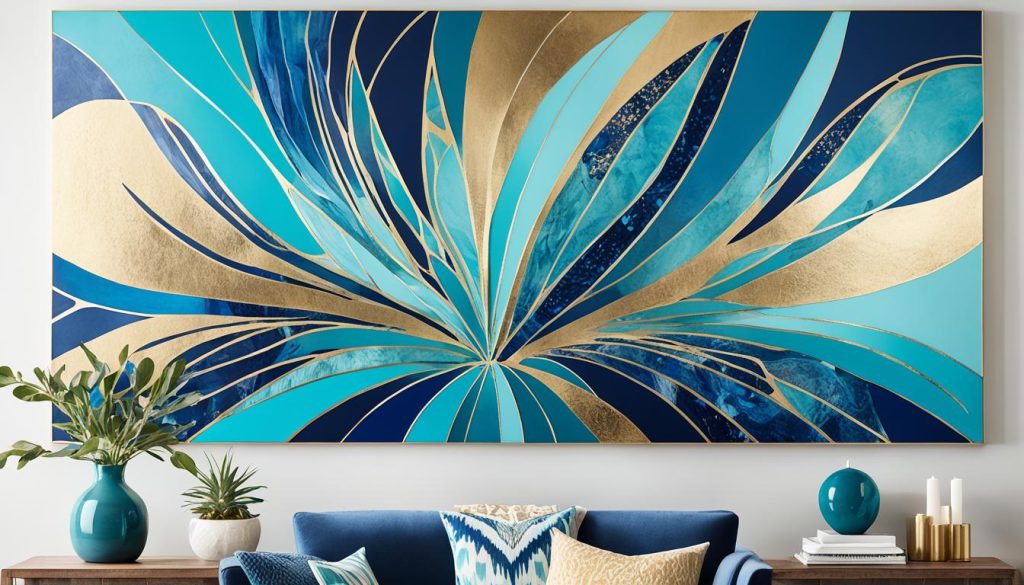 What Wall Art Suits a Blue Bohemian Office?