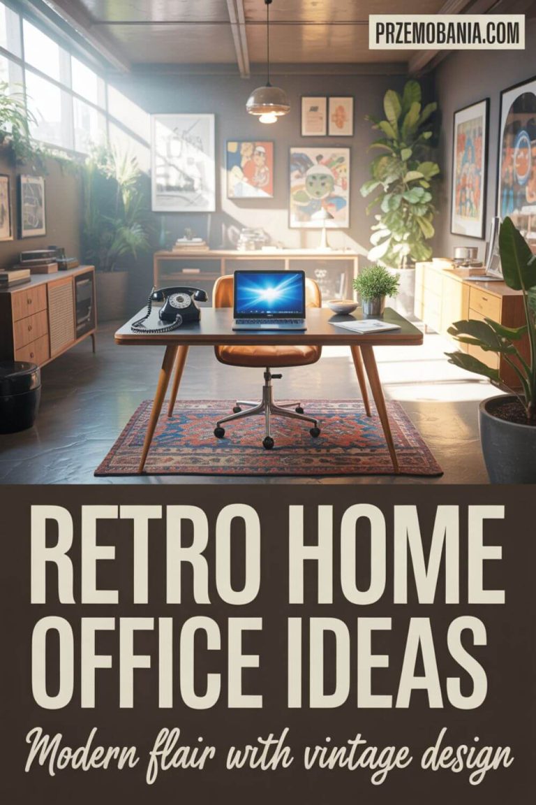 Retro Home Office with Modern Flair & Vintage Design