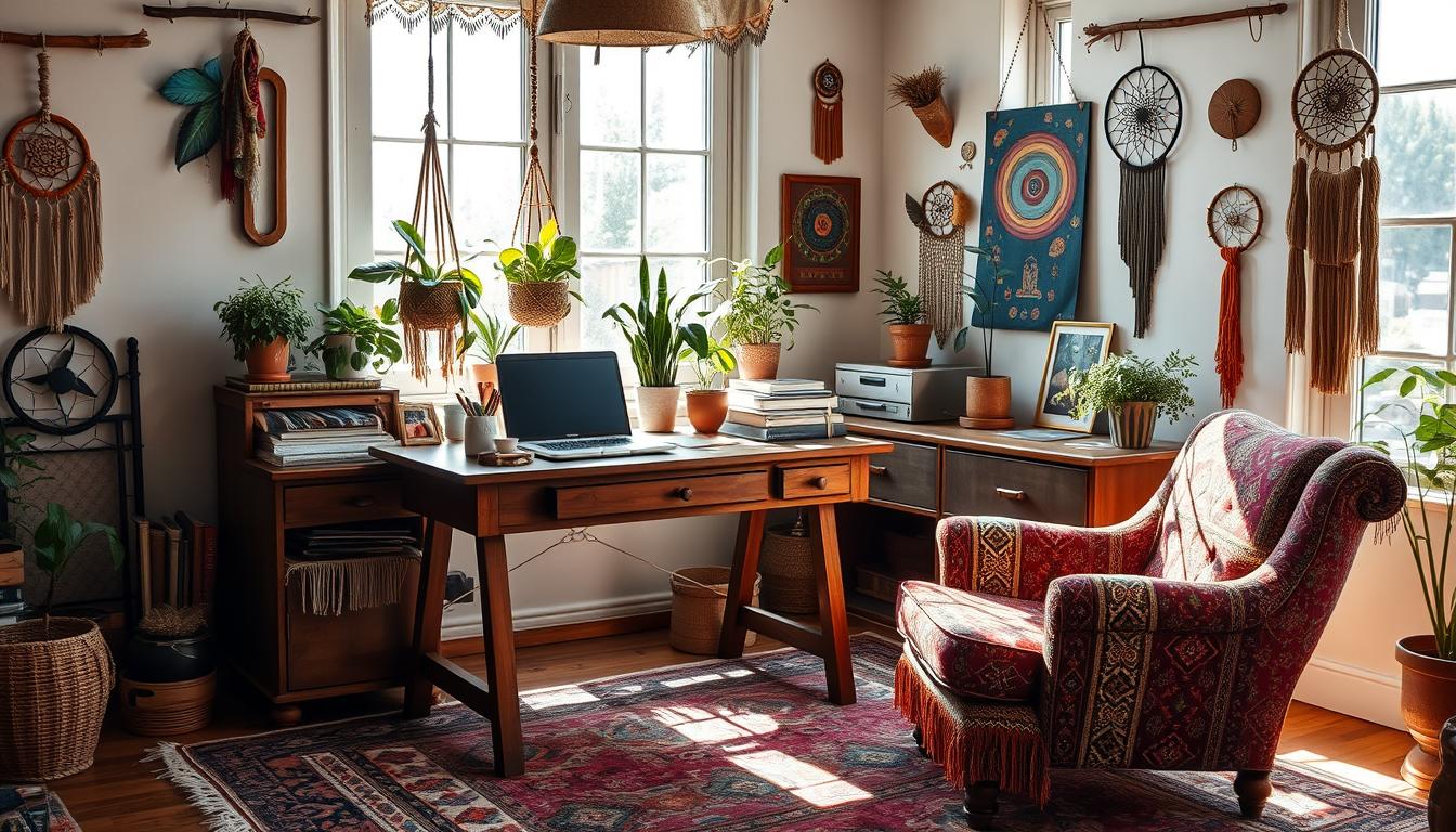 What Furniture Fits a Bohemian Home Office?