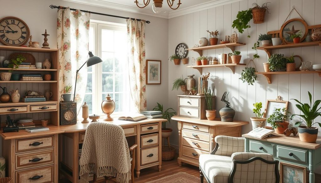 How to Create Cozy Shabby Chic Office?