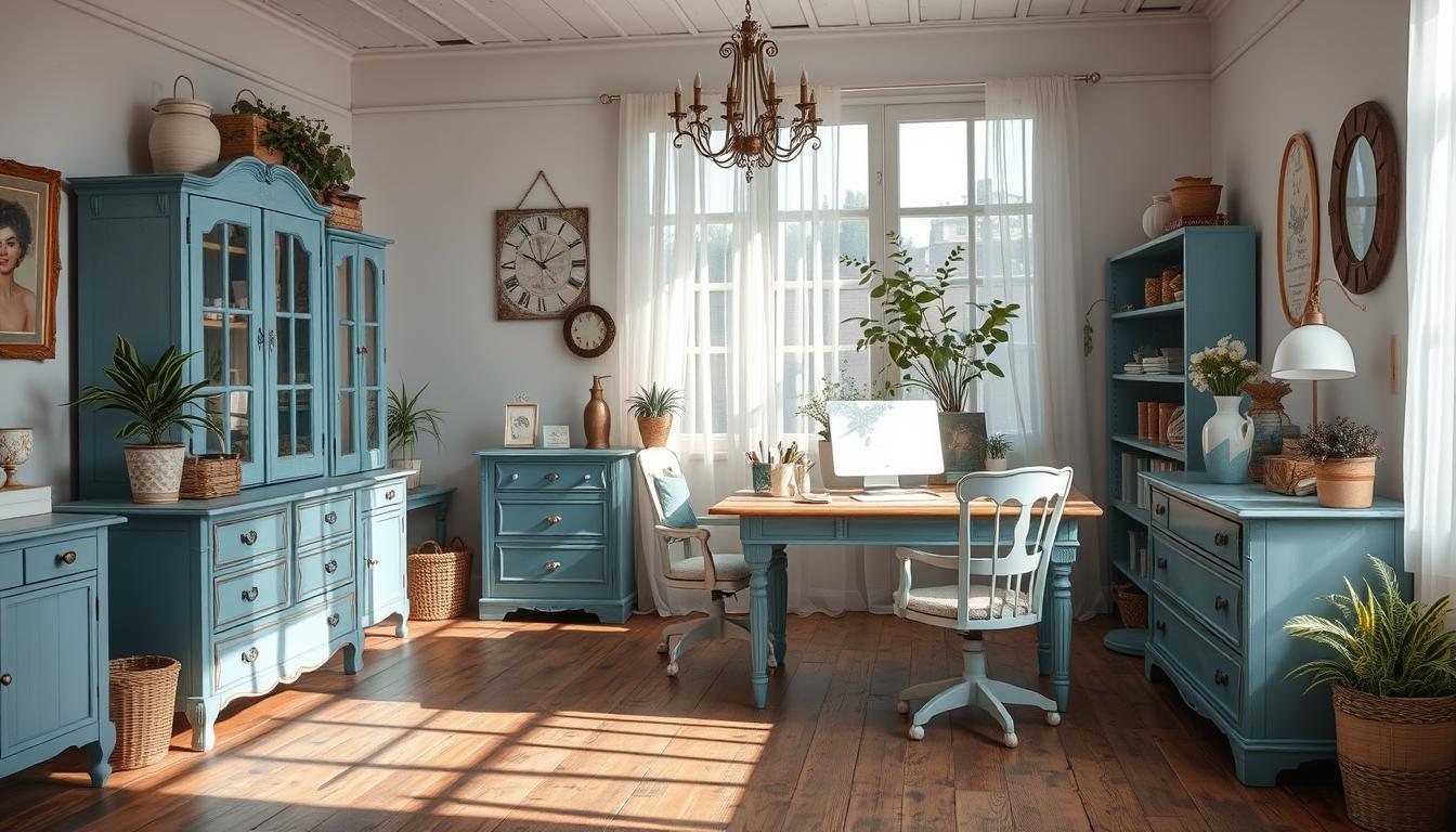 What Colors Work in Shabby Chic Office?