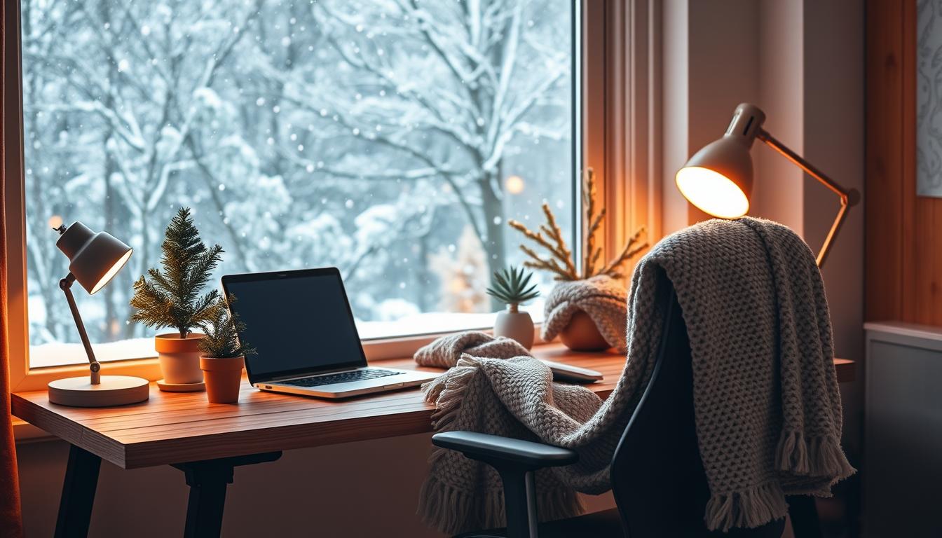 How to Design a Winter-Ready Home Office Decor Space