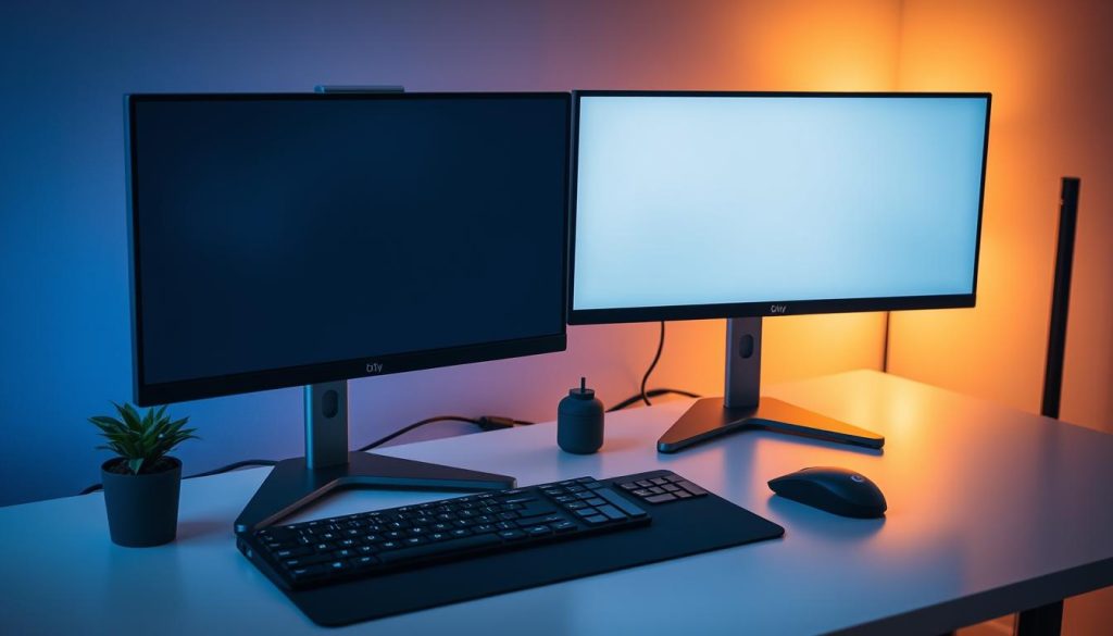 How to Arrange Dual Monitors on Desk?