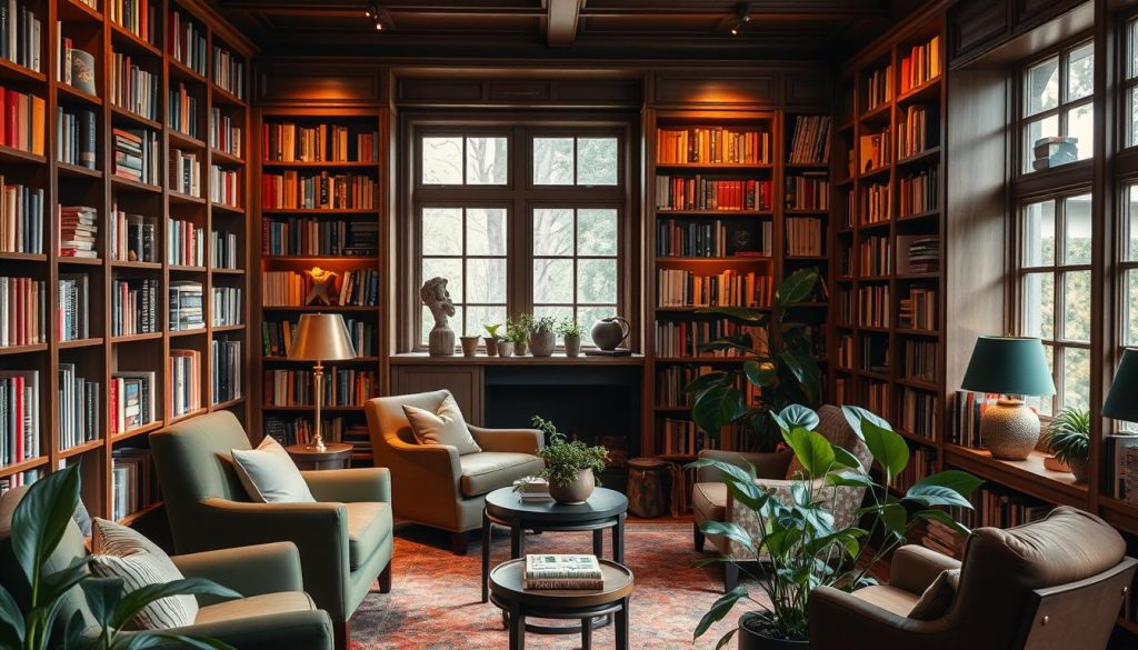 What Colors Enhance Home Library Ambiance?