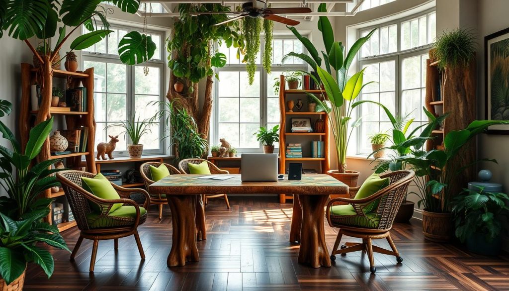 What Furniture Complements a Jungle-Themed Office?