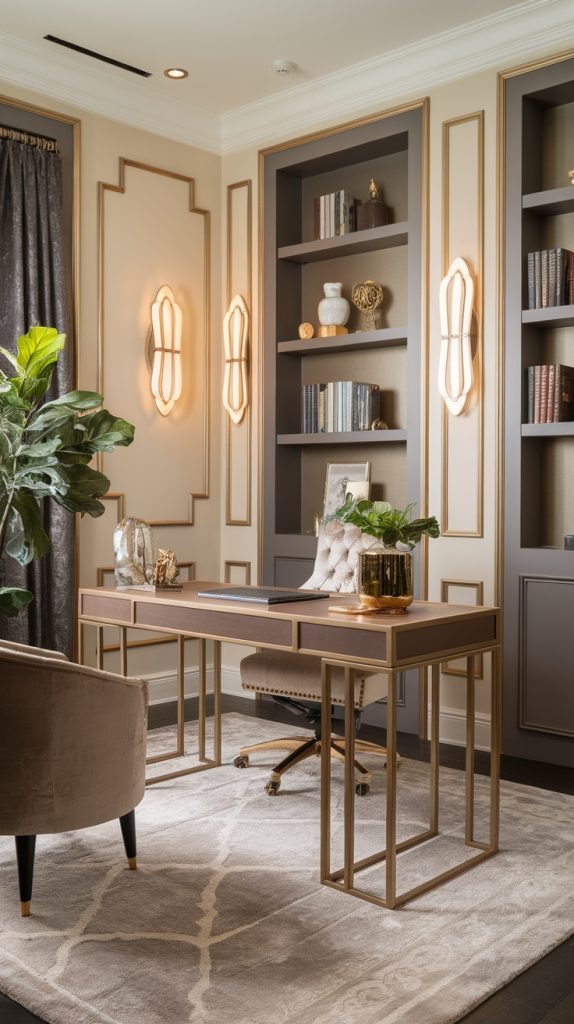 36 Feminine Home Office Classy Styles with Luxurious Decor
