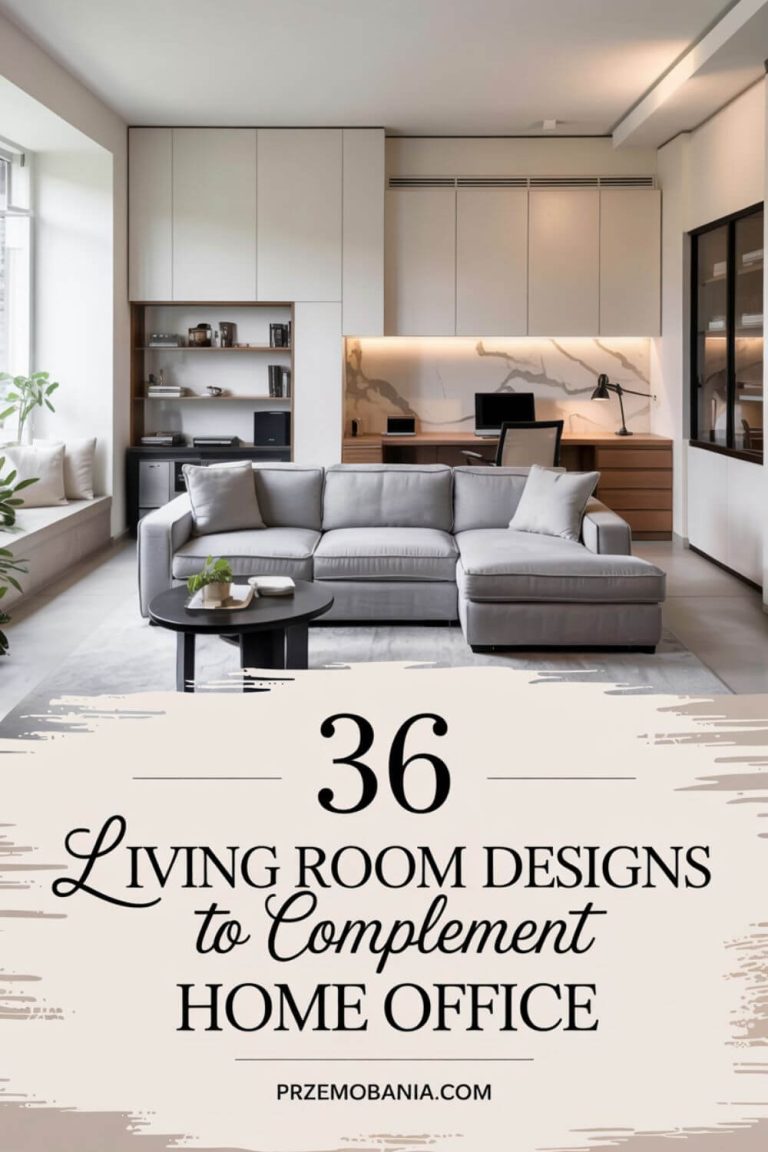 36 Living Room Designs to Complement Home Office