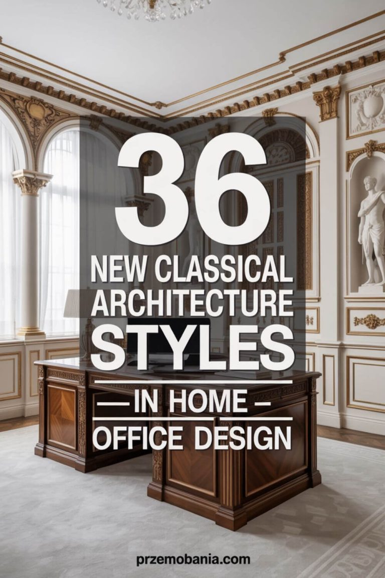36 New Classical Architecture Styles in Home Office Design