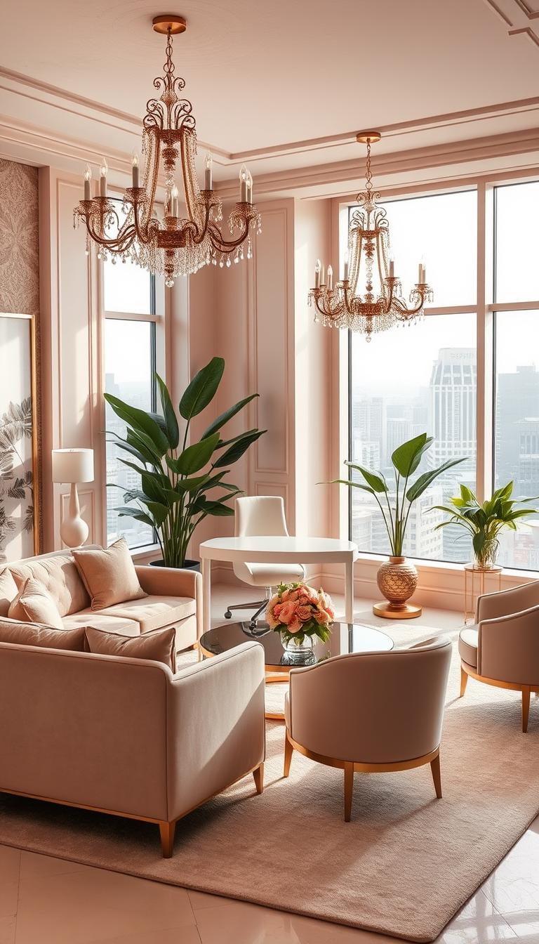 Glam Gold & Blush Office