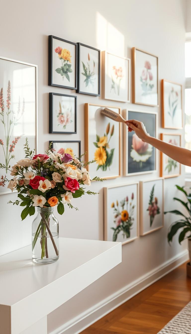 Floral Gallery Wall Office