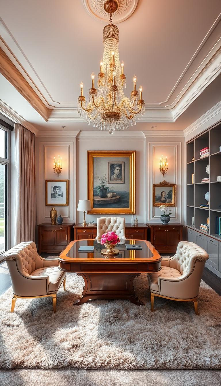 Glam Gold & Blush Office