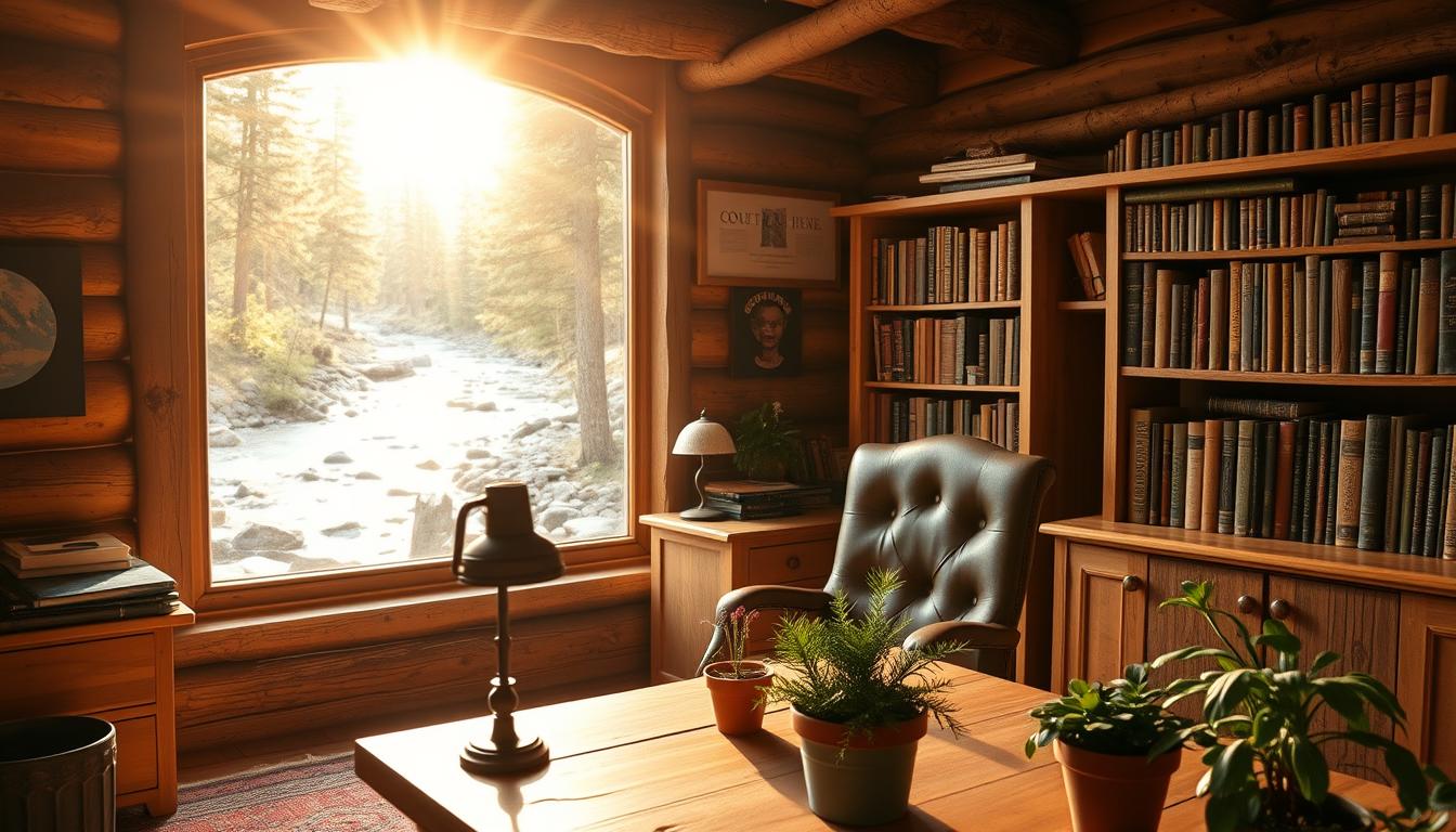 Rustic Cabin Office