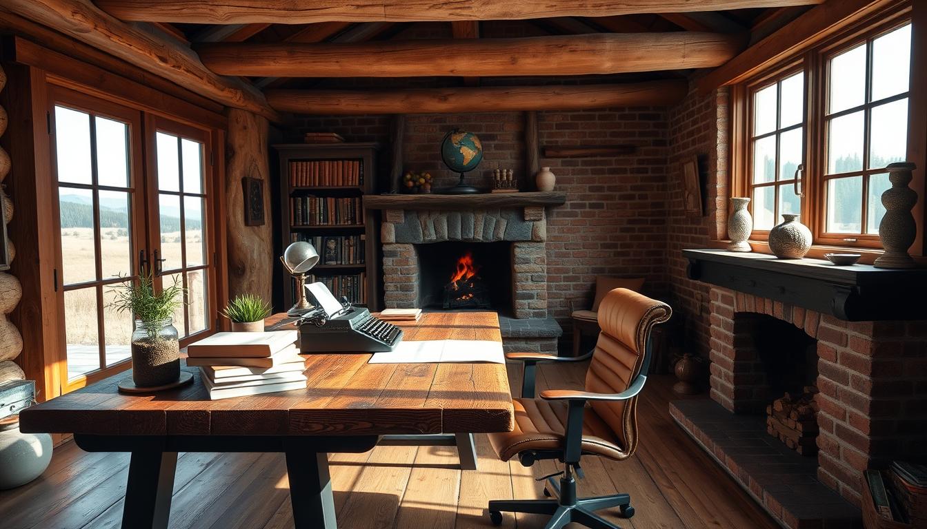 Rustic Cabin Office