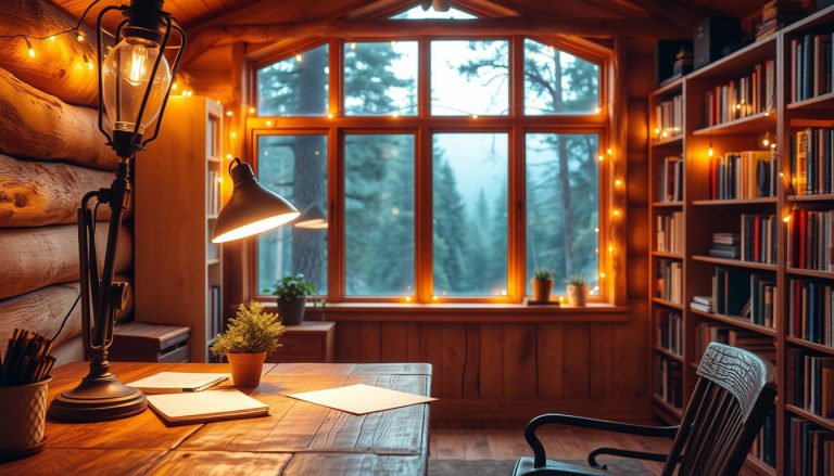 Rustic Cabin Office